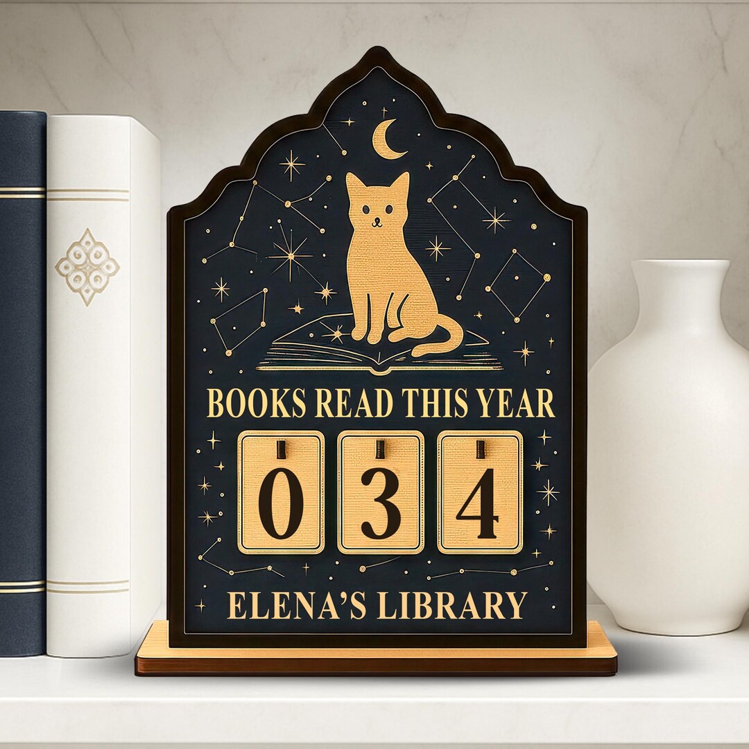 Personalized Books Read Tracker Sign, Books Read This Year Counter ...