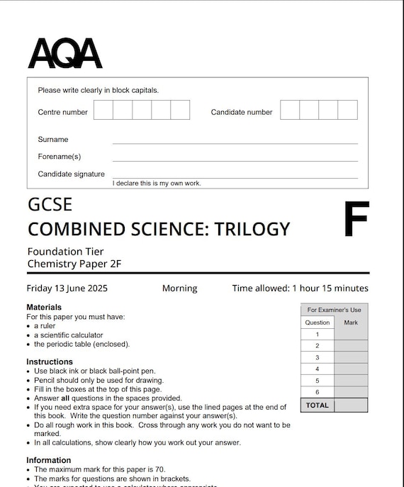 Chemistry Trilogy Aqa