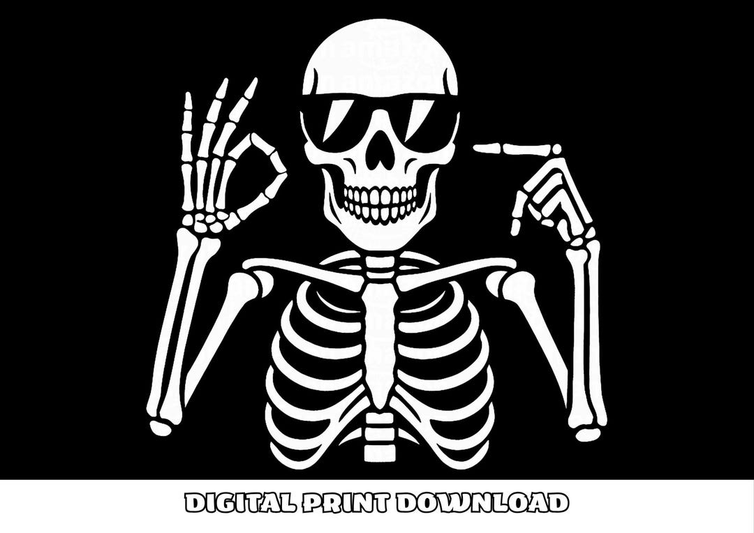 File PNG Skeleton Says Vibe is a 67 | Dark Humor Funny Meme Digital ...