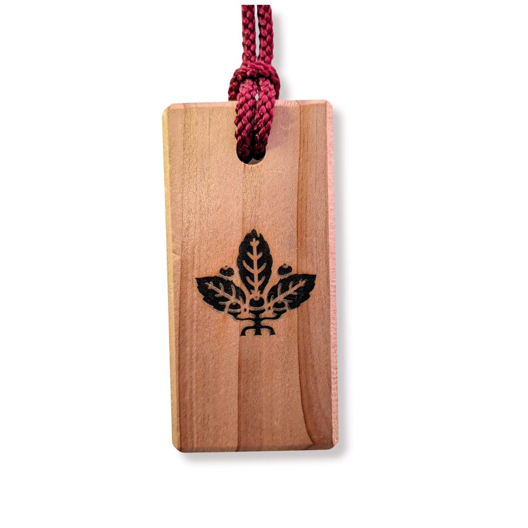 Japanese Wooden Talisman Necklace – Sacred Tree Amulet “hadamori” From ...
