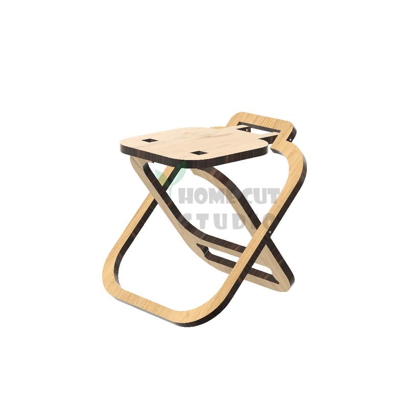 Compact Folding Chair Chair Template, 20 Mm Plywood/wood, 3-piece ...