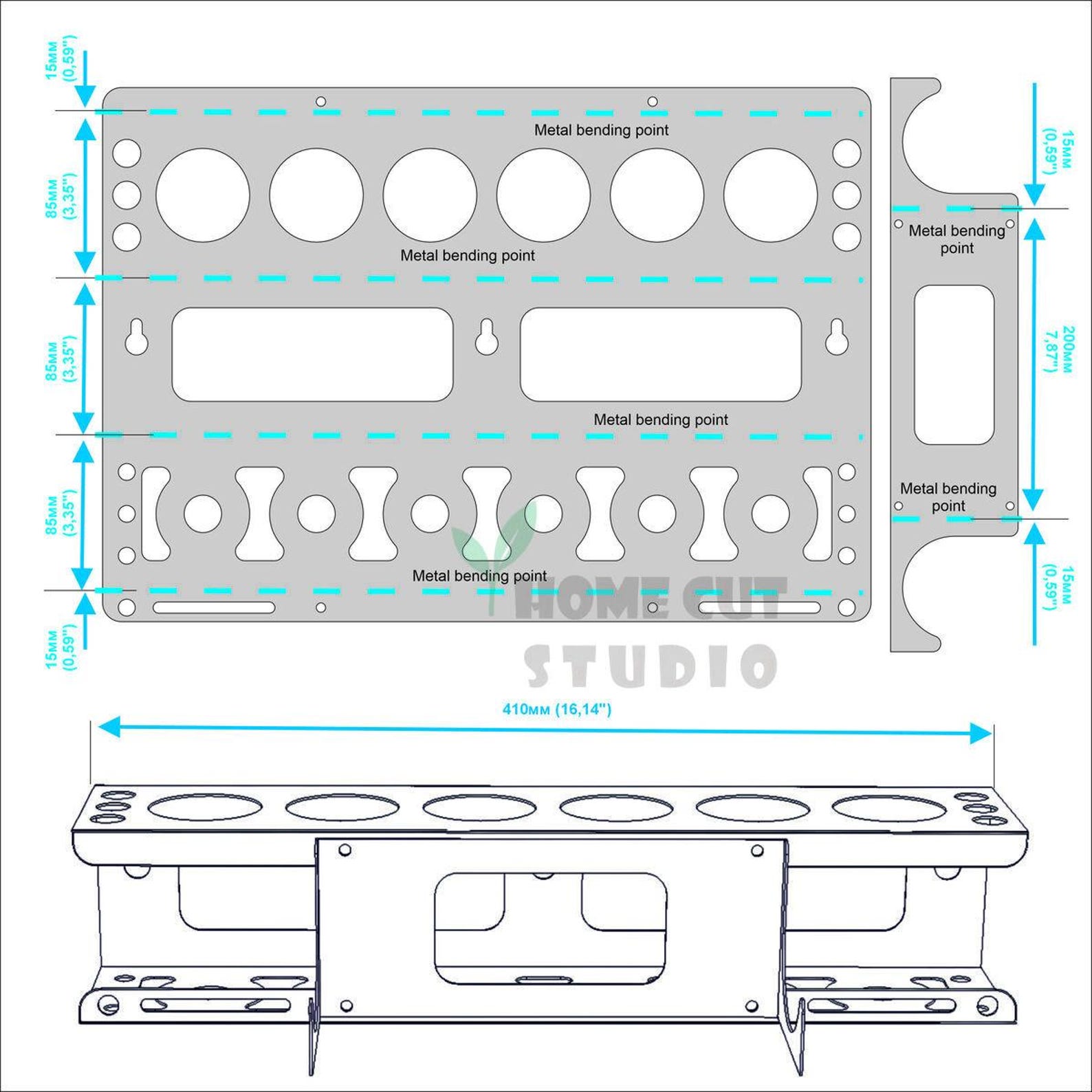 Caulking Gun & Glue Tube Wall Holder Template (digital Download) - Etsy