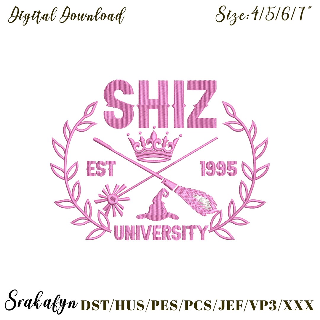 Wicked Musical | Shiz University Embroidery Design | Witch School Crest ...
