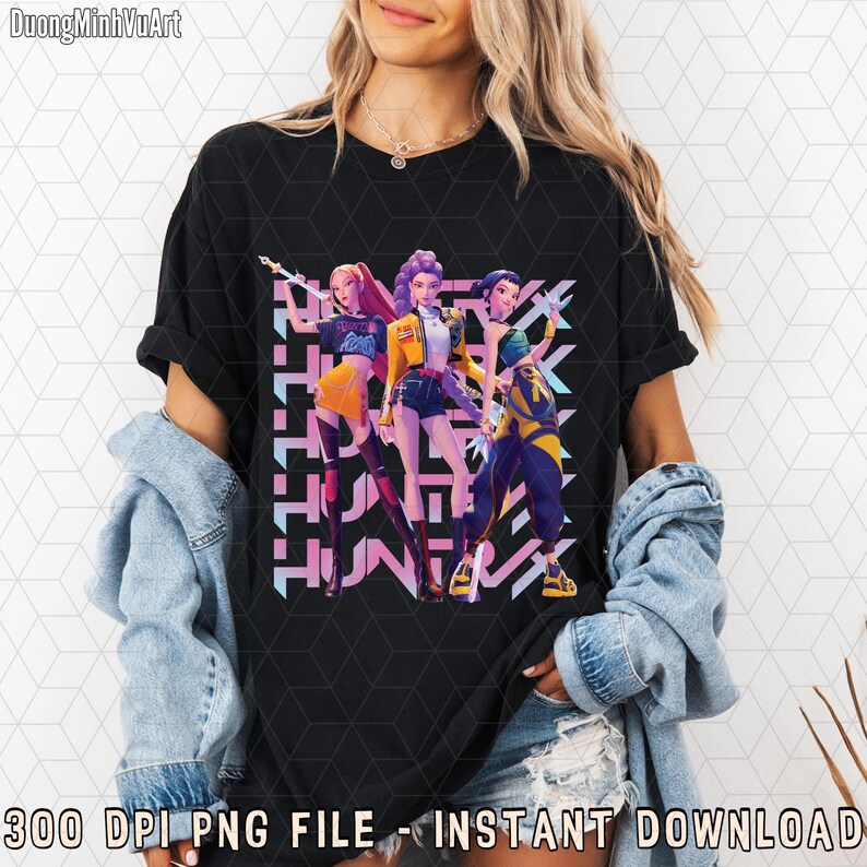 Huntrix Text Kpop Demon Hunters PNG, Kpop Demon Hunter, Huntrix Girl ...