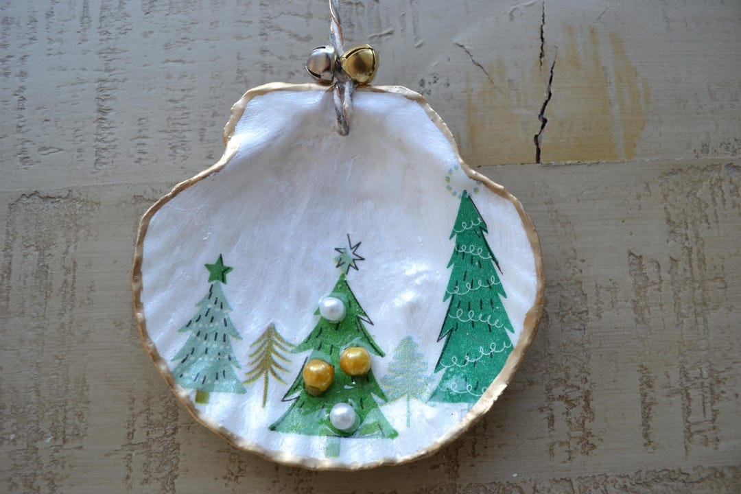 Handcrafted Scallop Christmas Ornament - Trees - Etsy