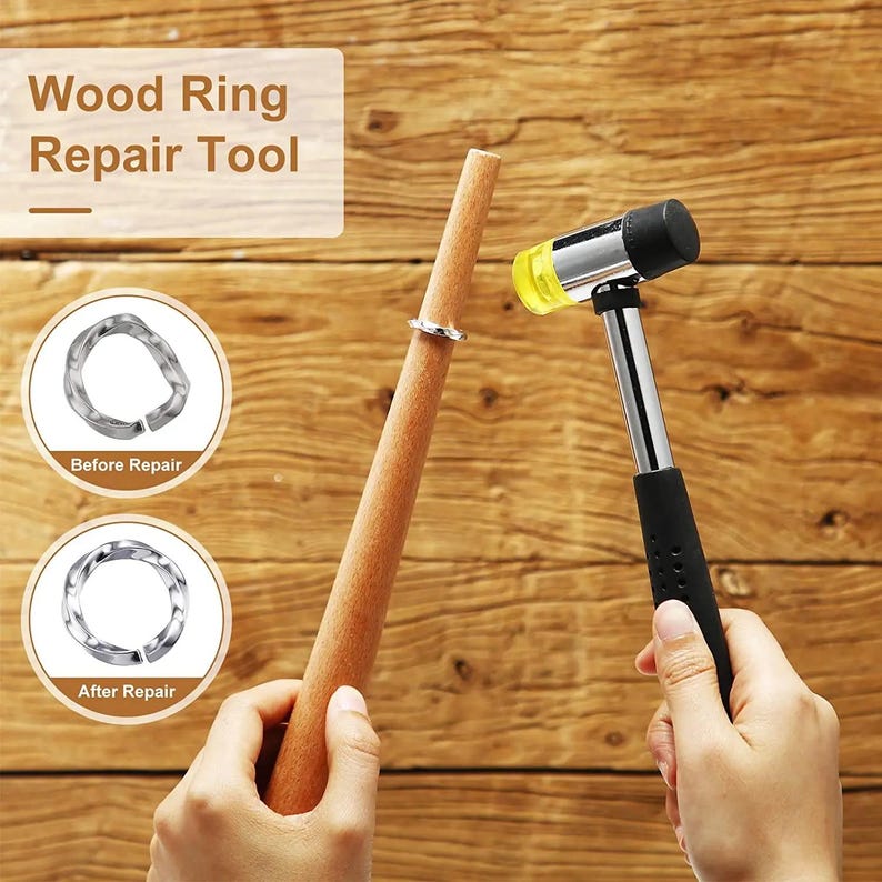 US UK Ring Mandrel Set, Sizer, Measuring Tool Kit for Accurate Ring ...