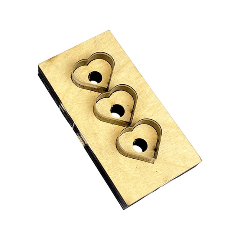 Heart Shape Leather Template, Solid Wood Template for DIY Craft ...