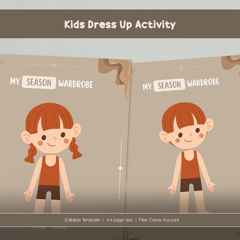 Toddler Dress up Printable Activity File Folder Game for Toddlers ...