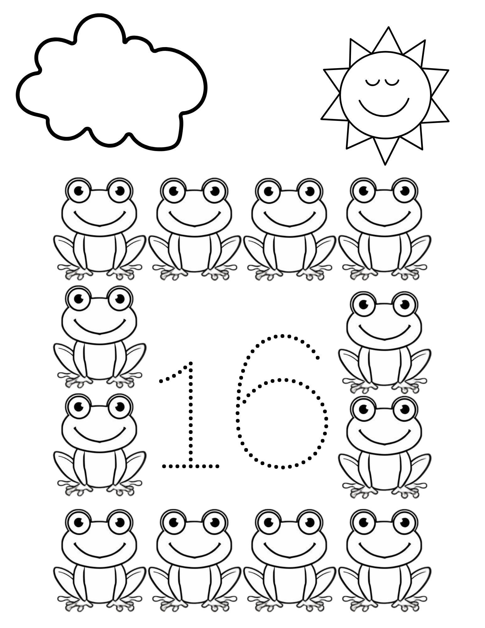 Farm Animal Number Tracing & Coloring Worksheets: Preschool Activity ...