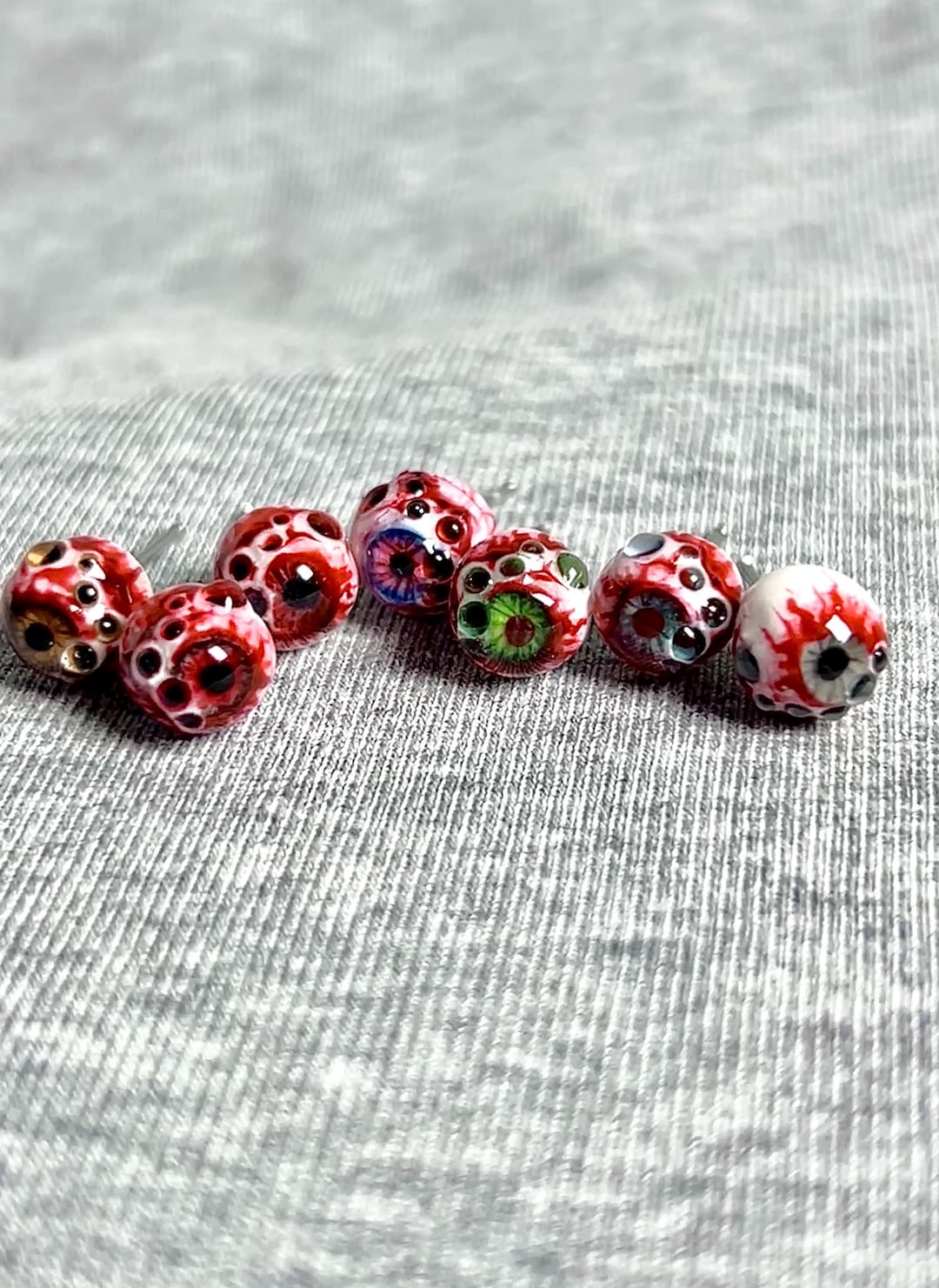 Creepy Handmade Eyeball Stud Earring | Gothic Horror Jewelry - Etsy