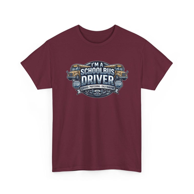 School Bus Driver T-shirt, Child Transport Professional Tee, Bus Driver ...