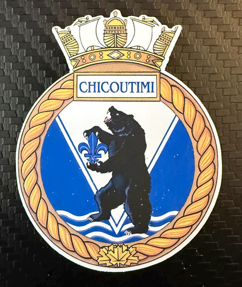Sheet of 9 - 2" HMCS Chicoutimi Crest Sticker - Etsy