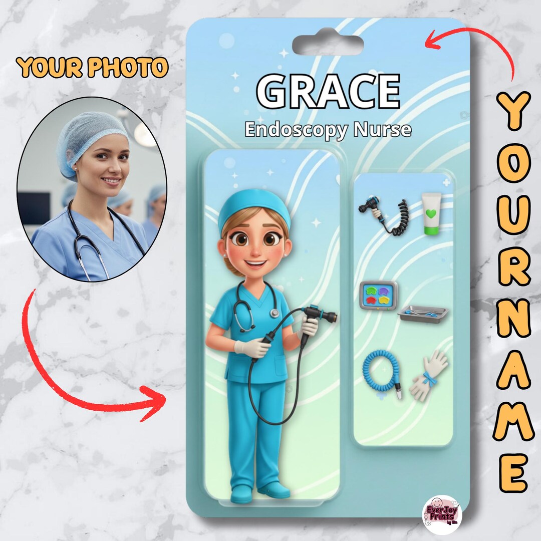 Custom 3D Cartoon Portrait | Trauma Nurse Gift for Women | Pixar Style ...