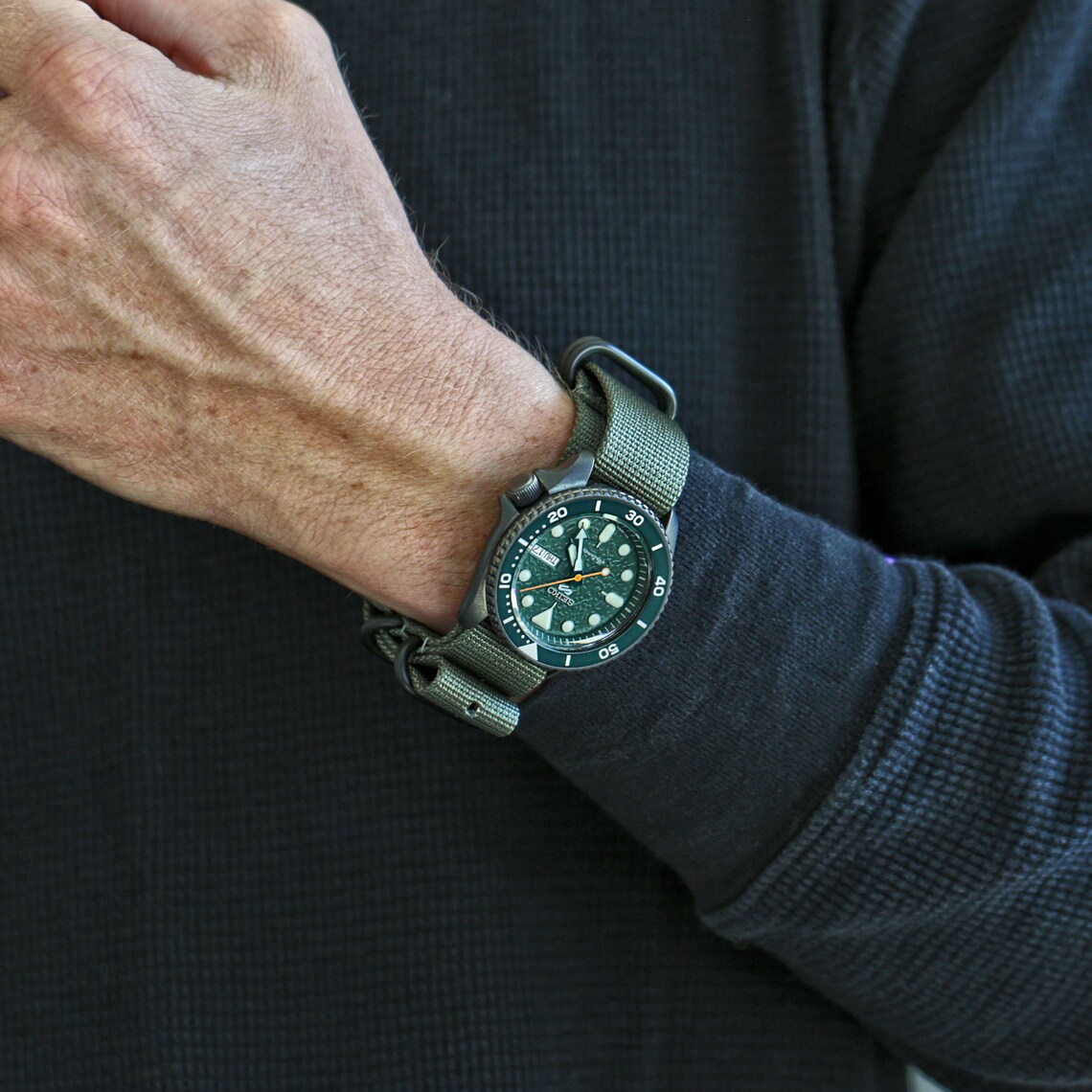 Ballistic Nylon Military Watch Strap Grey PVD Buckle | Etsy