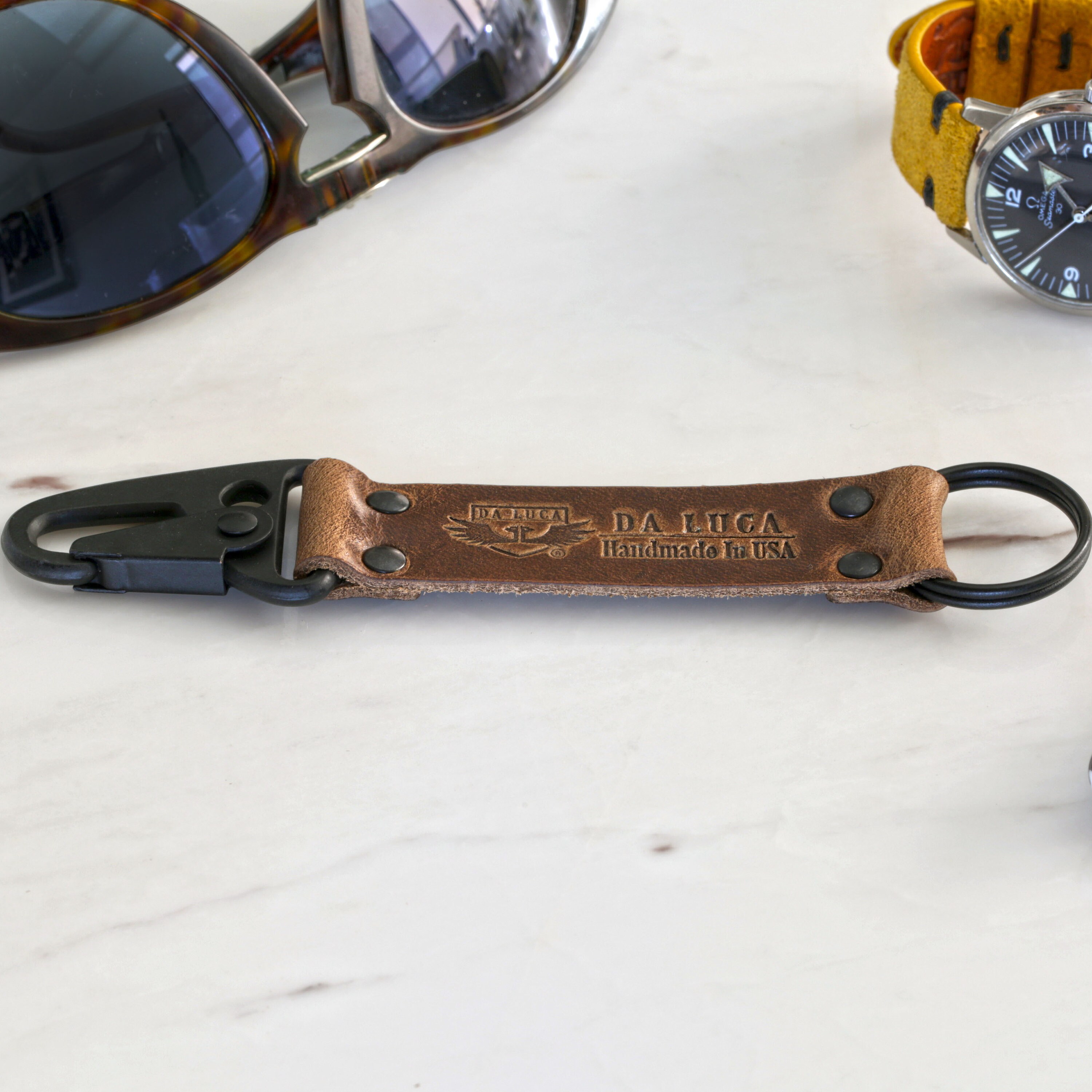 Leather V2 Key Chain Natural Chromexcel PVD - Etsy