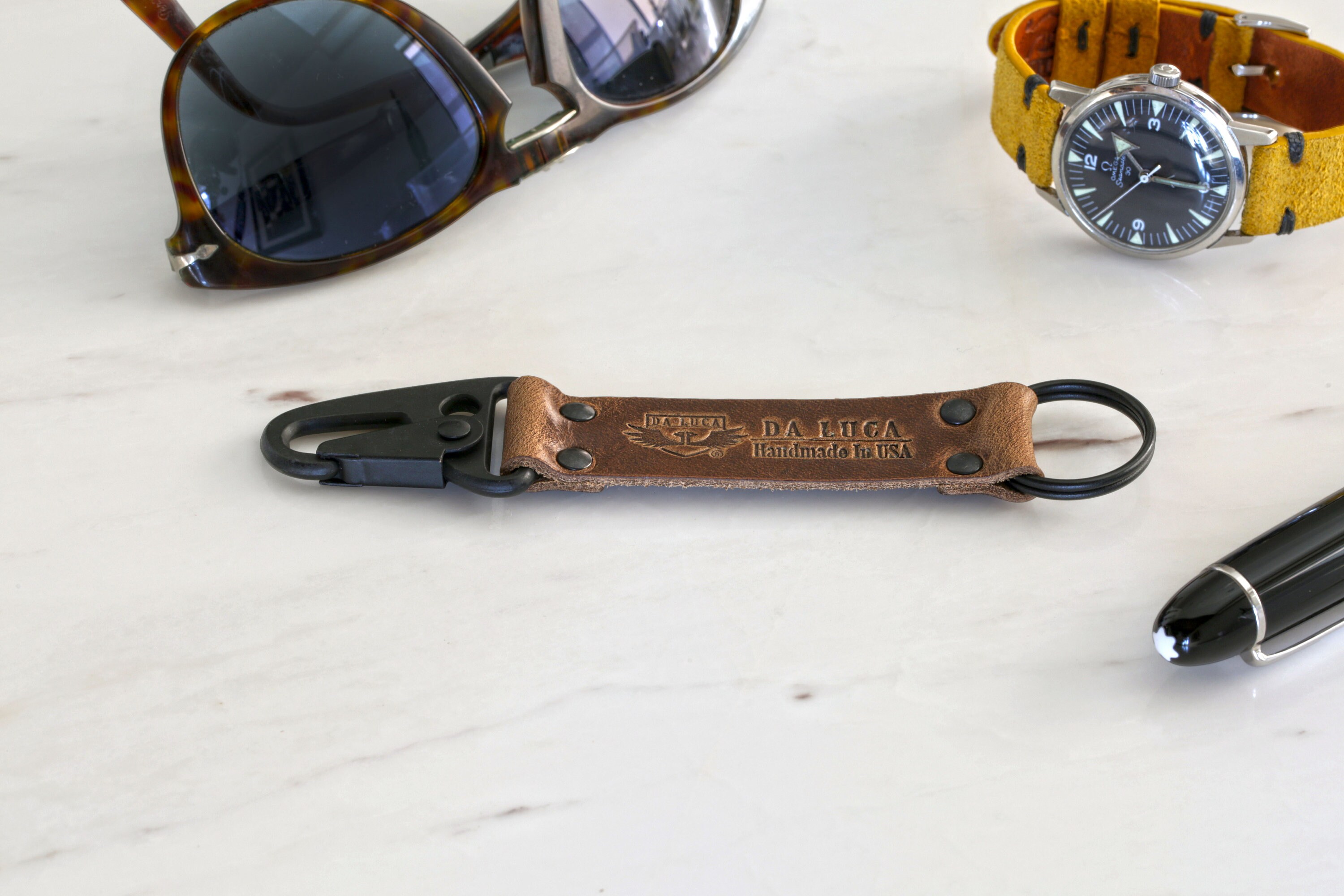 Leather V2 Key Chain Natural Chromexcel PVD - Etsy