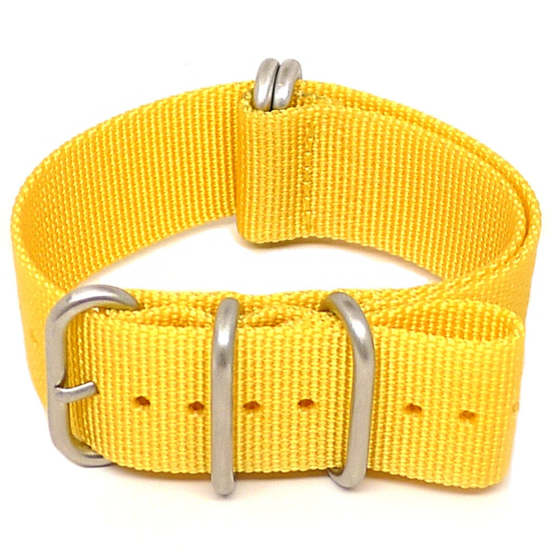 Ballistic Nylon Military Watch Strap - Yellow (matte Buckle) - Etsy