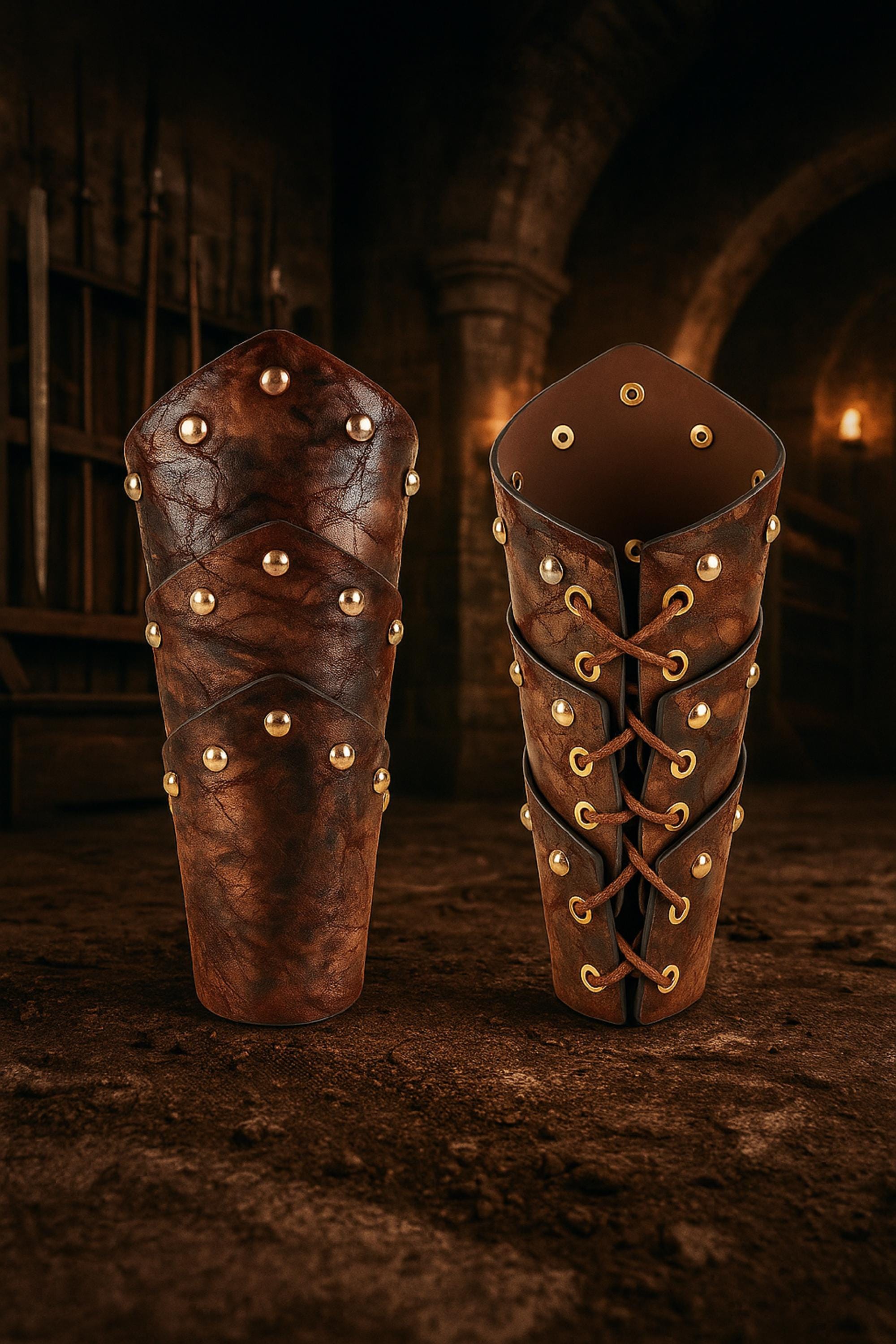 Medieval Leather Bracers: Renaissance Cosplay LARP Wrist Armor - Etsy