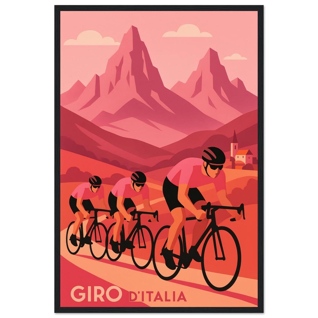 Giro D'italia Cycling Poster: Vintage Bike Race Art, Retro Home Decor ...