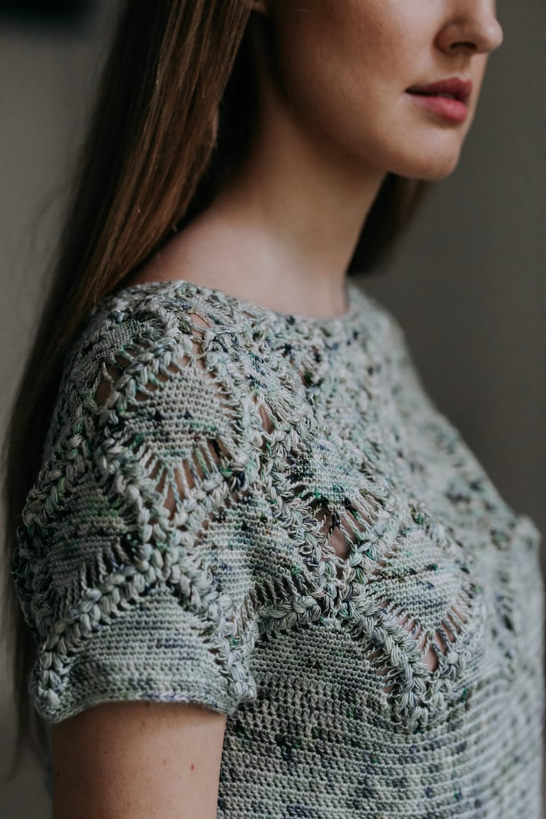 Crochet Top Pattern PDF: Spenedrift Lace Yoke Top (english) - Etsy