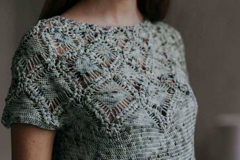 Crochet Top Pattern PDF Spenedrift Top Top Down Round Lace - Etsy