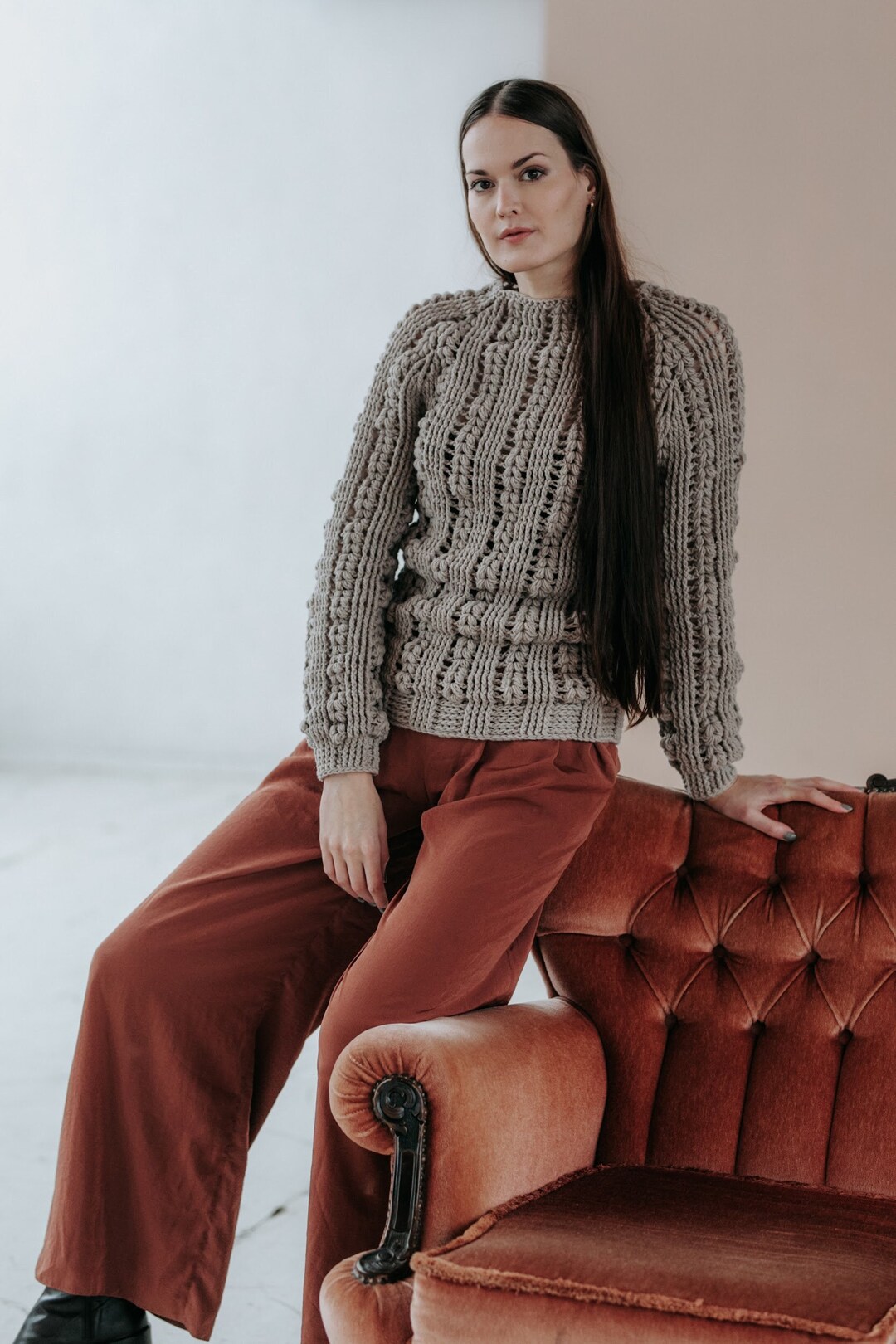 Crochet Raglan Sweater Pattern: Mota Design (PDF Pattern) - Etsy