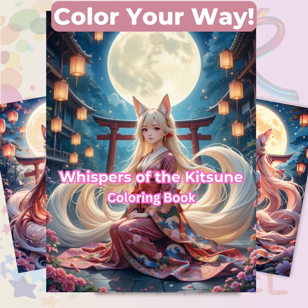Kitsune Coloring Book – Japanese Mythology, Maidens, Magical Fox ...