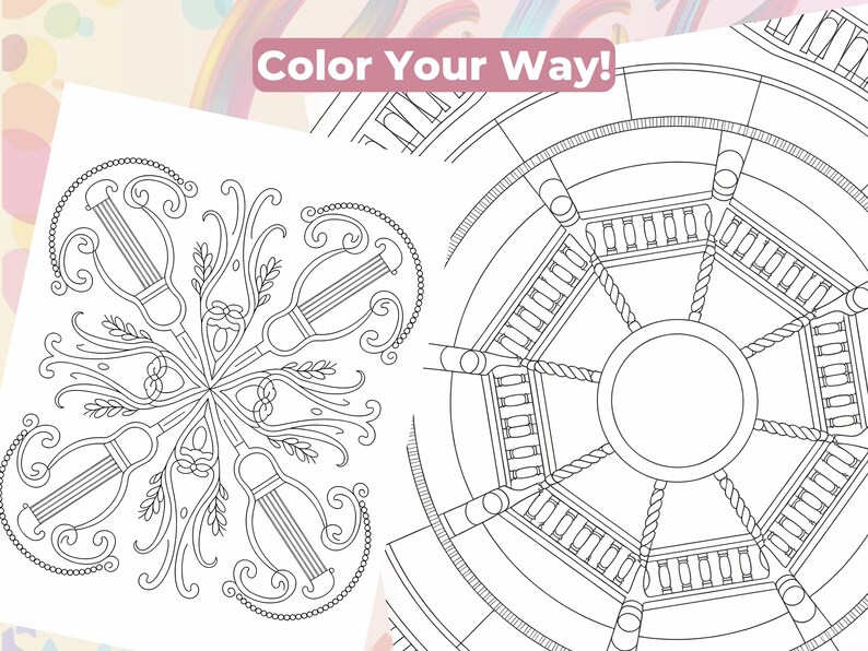 Mandala Coloring Book: 100 Rococo Pages, French Country Decor (PDF ...