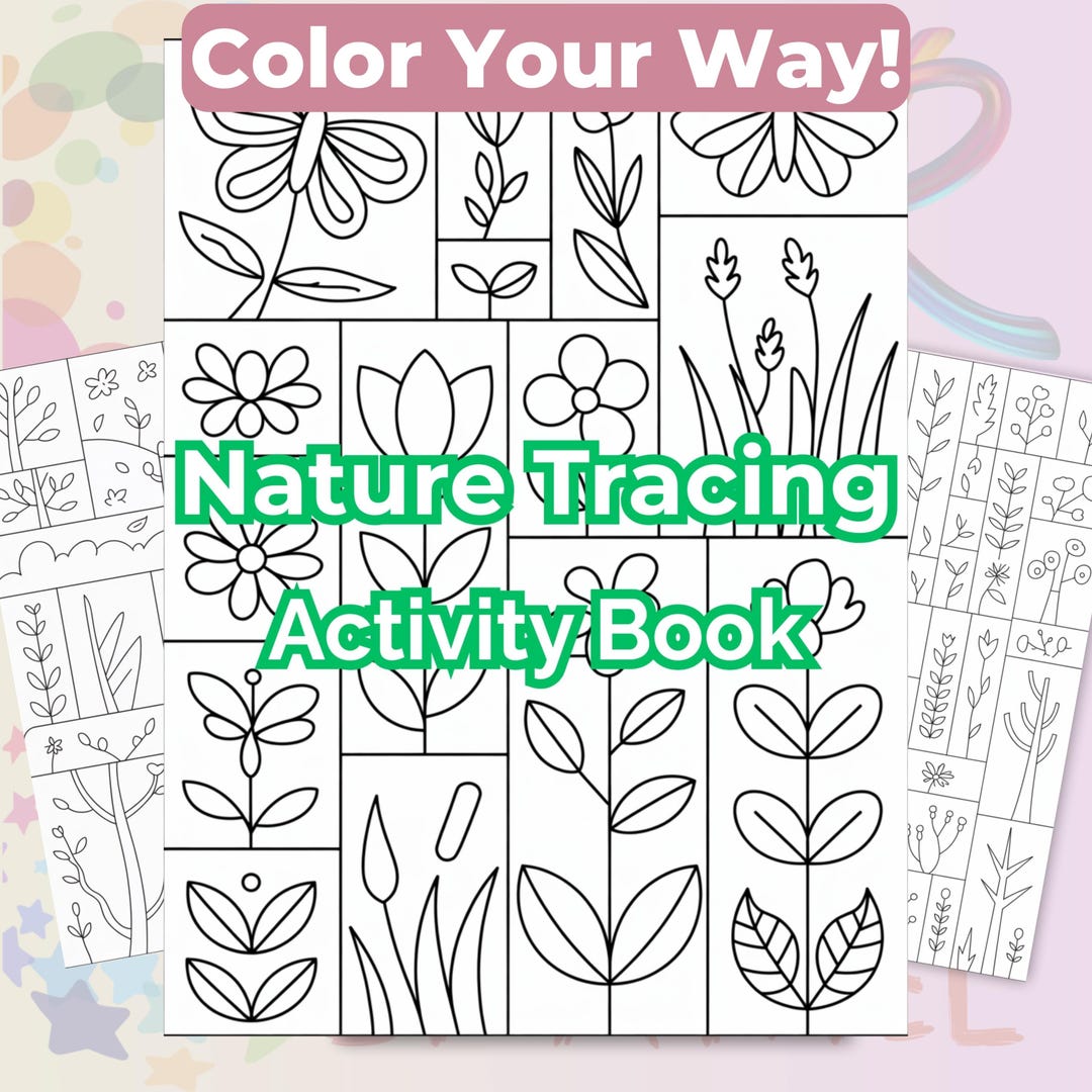 Nature Tracing Pages - Line Tracing Activity Book | Fine Motor Skills ...