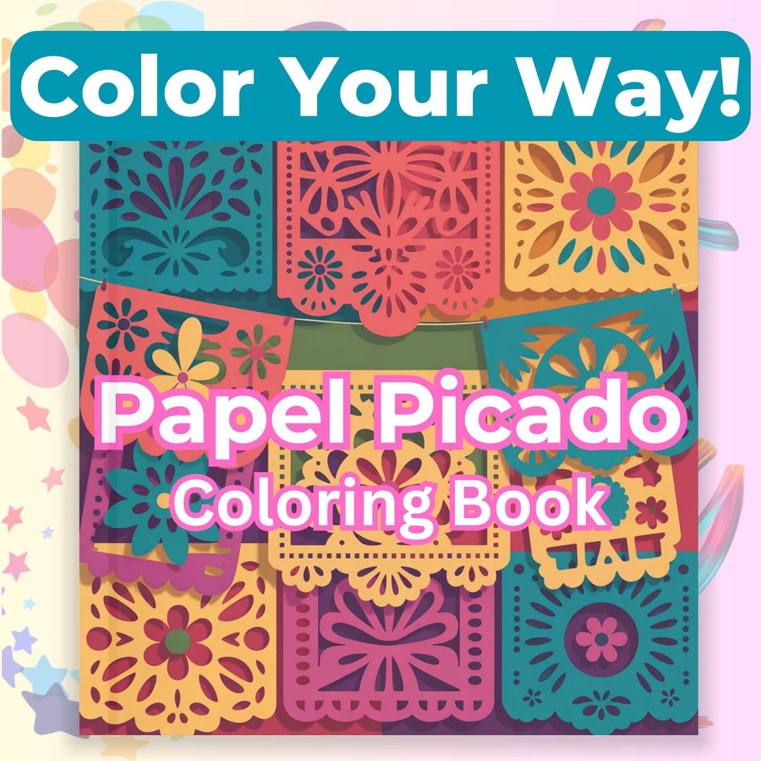 Coloring Book: Papel Picado, 90 Pages Intricate Mexican Folk Art ...