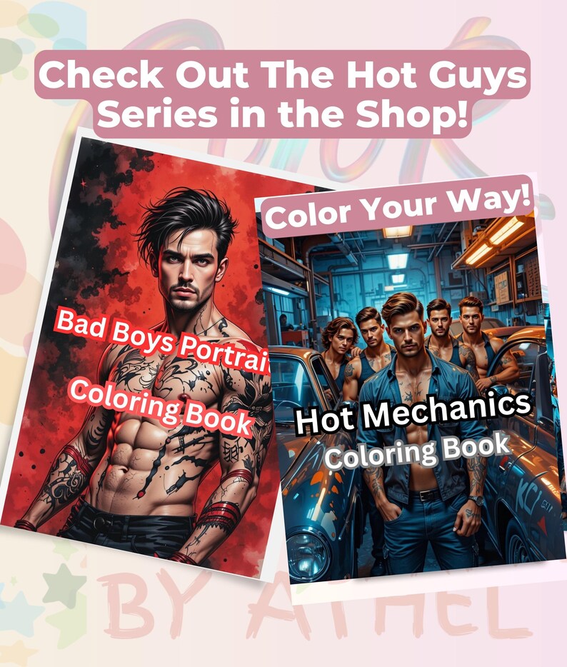 Spicy Coloring: Bachelorette Party Coloring | Muscled Men Thirst Trap ...