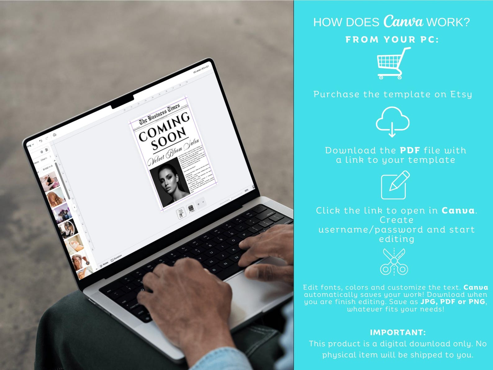 Business Newspaper Template Canva , Large Newspaper Business ...
