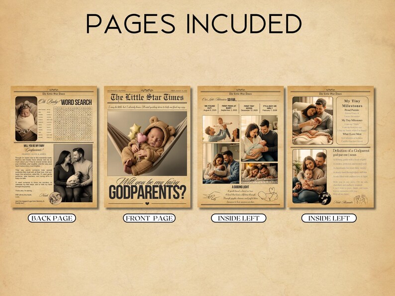 Godfather Proposal Newspaper Template , Godparents Proposal Newspaper ...