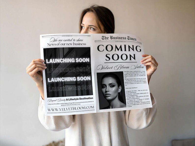 Business Newspaper Template Canva , Large Newspaper Business ...
