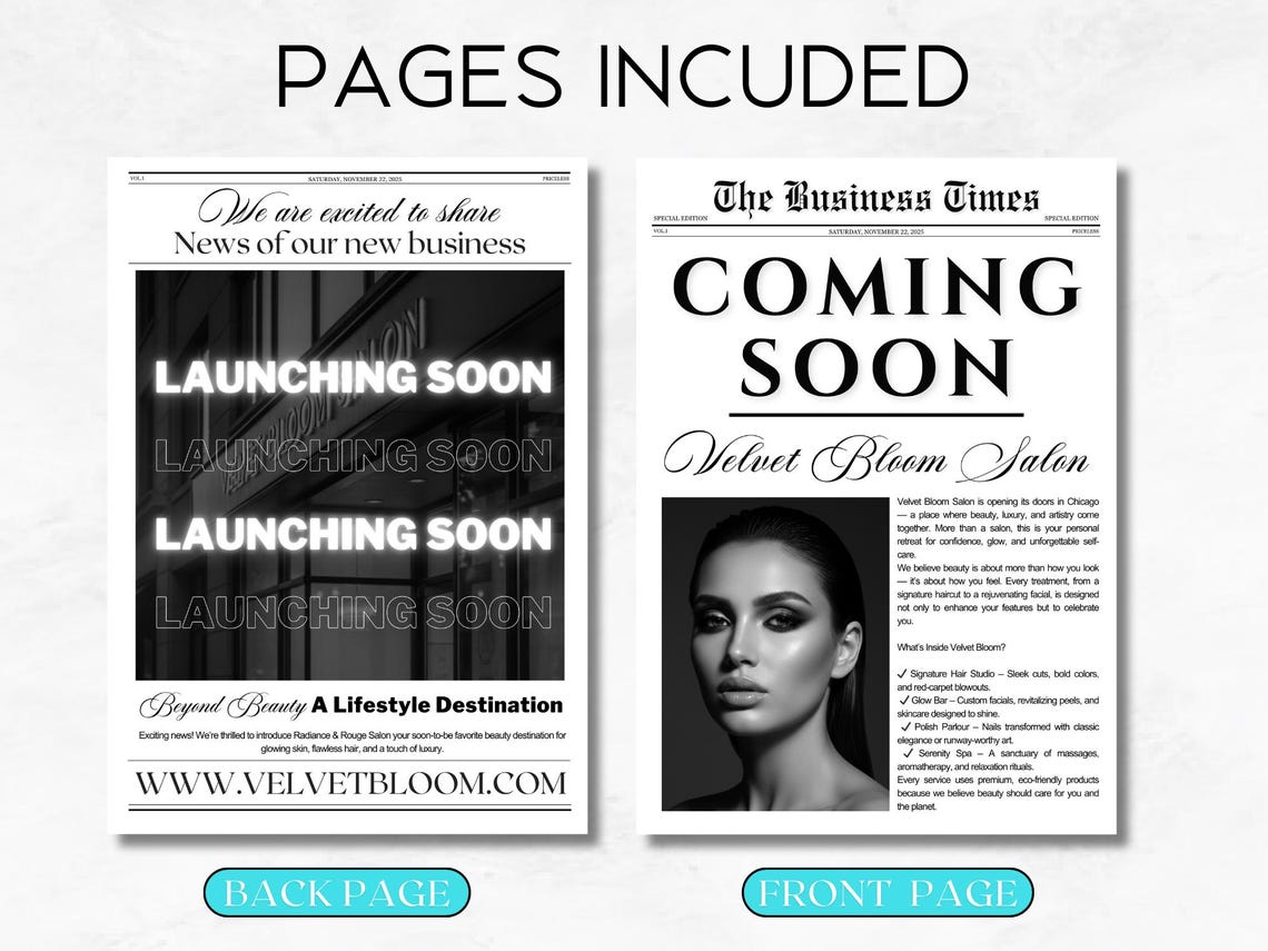 Business Newspaper Template Canva , Large Newspaper Business ...