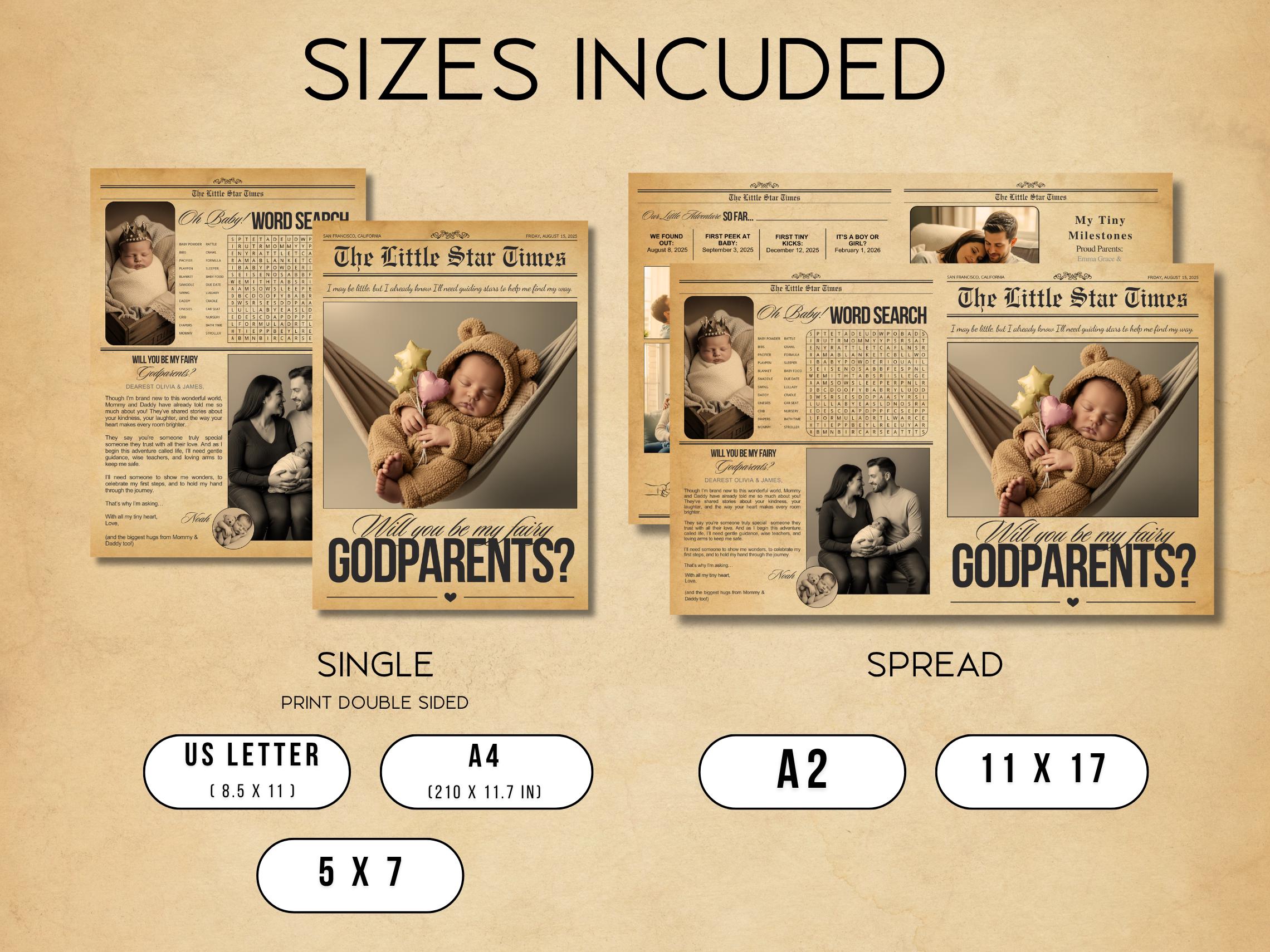 Godfather Proposal Newspaper Template , Godparents Proposal Newspaper ...