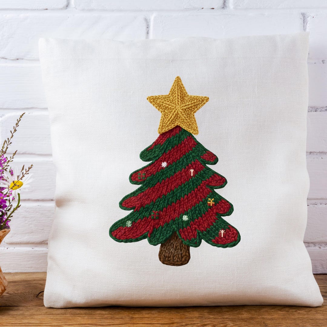 Preppy Christmas Tree PNG Messy Hand Drawn Hot Red Doodle Png Brush ...