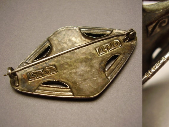 Antique Robert Kraft Jugendstil Brooch Pin Kirchgaess… - Gem