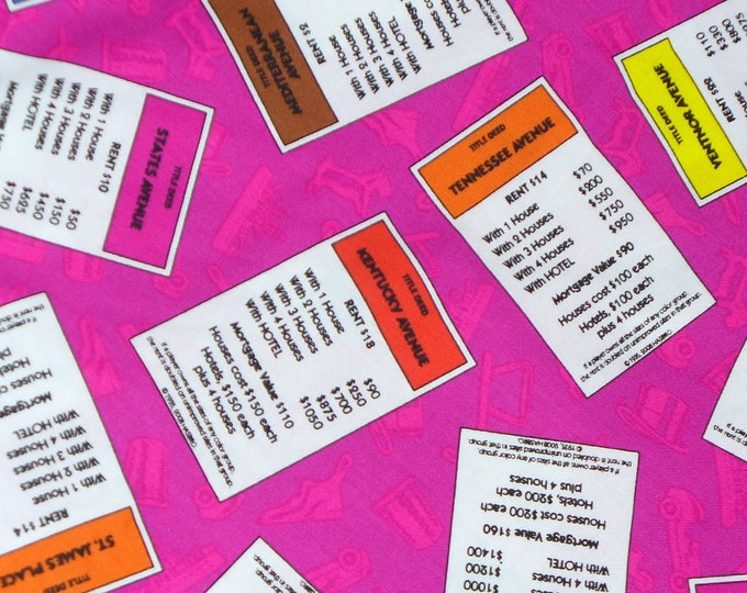 Monopoly Board Game Fabric / OOP - Etsy