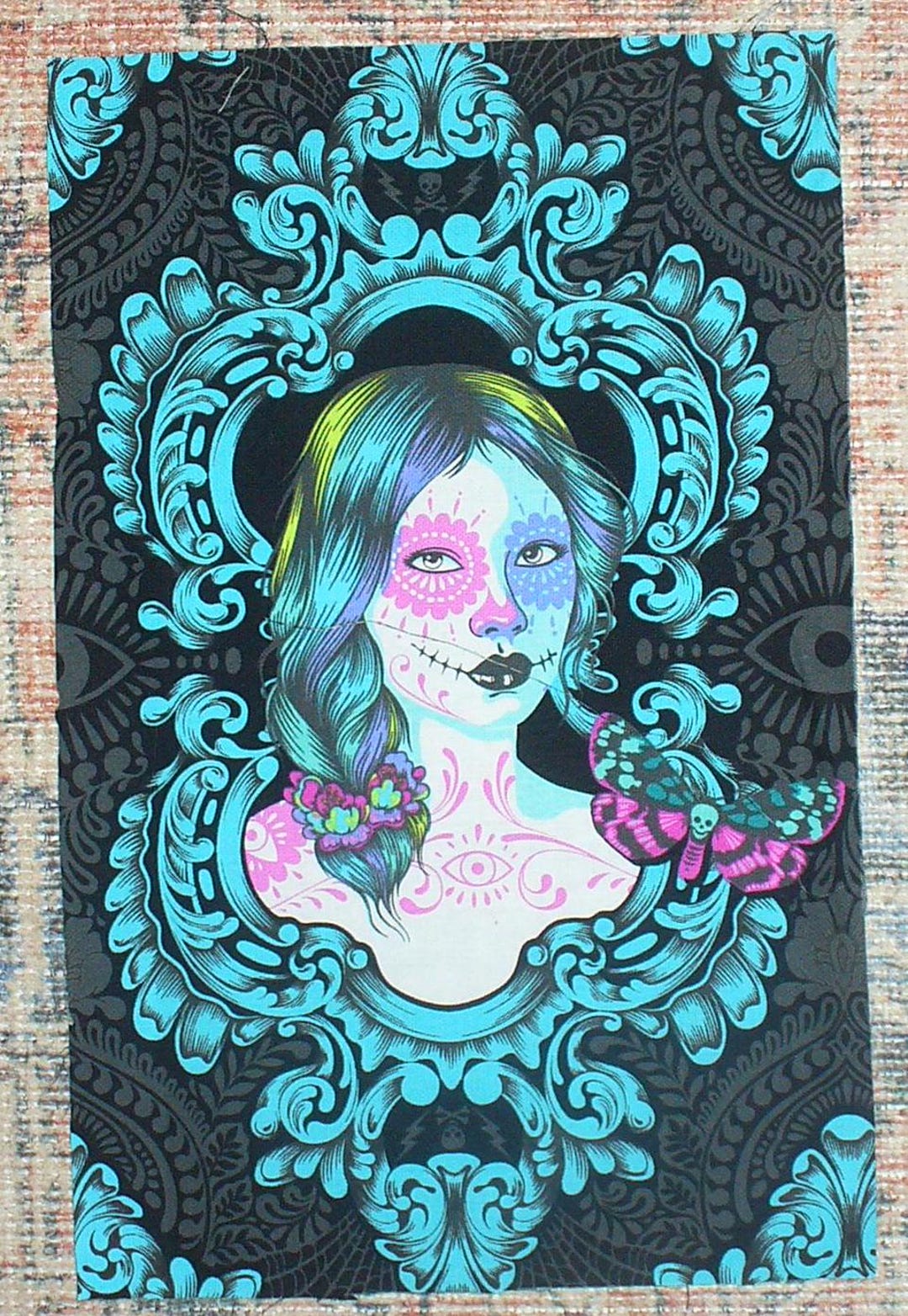 Tula Pink Fabric, De La Luna Collection, Possessed Spirit Cameo, Cotton ...