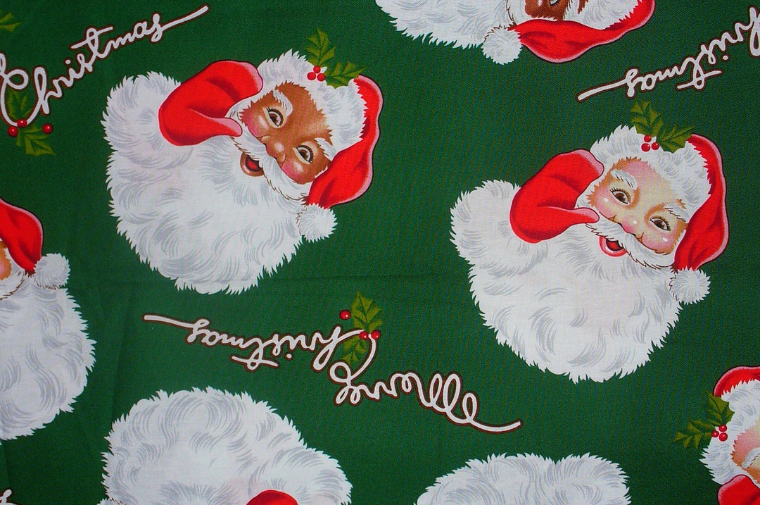 Alexander Henry Santas Around the World, Vintage Style, Oversized ...