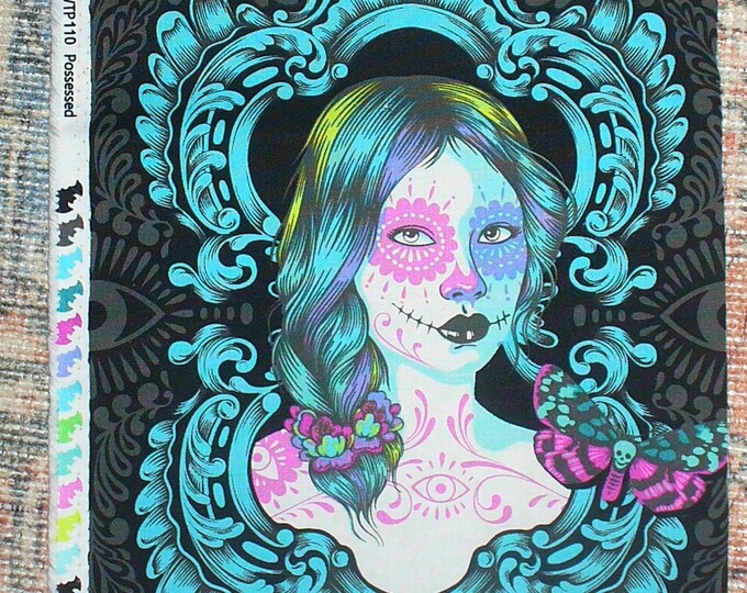 Tula Pink Fabric, De La Luna Collection, Possessed Spirit Cameo, Cotton ...