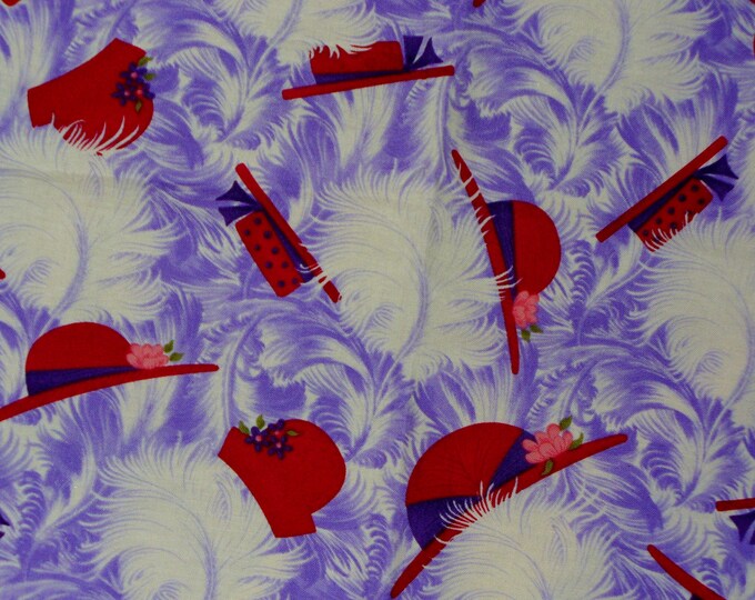 Red Hat Society Fabric / Hard to Find / OOP for Terri Post - Etsy