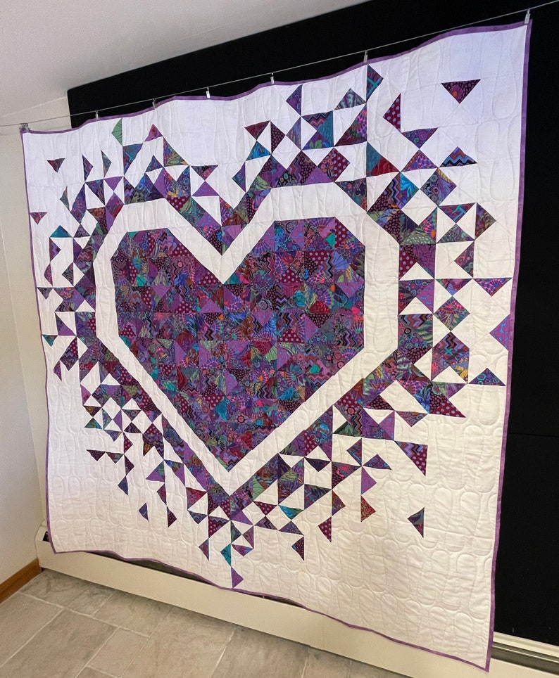 Exploding Heart Quilt - Etsy
