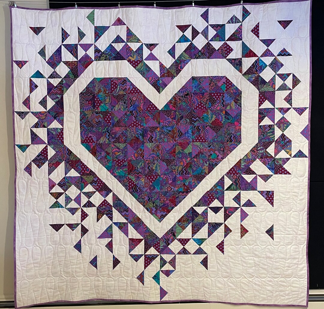 Exploding Heart Quilt - Etsy