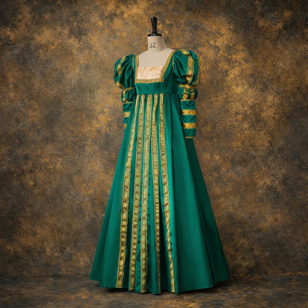 Italian Renaissance Noblewoman Gown | High Waist Medieval Ball Dress ...