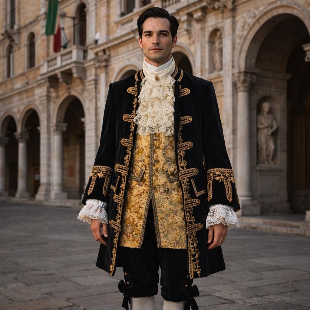Men’s 18th Century Rococo Baroque Court Suit | Royal Embroidered ...