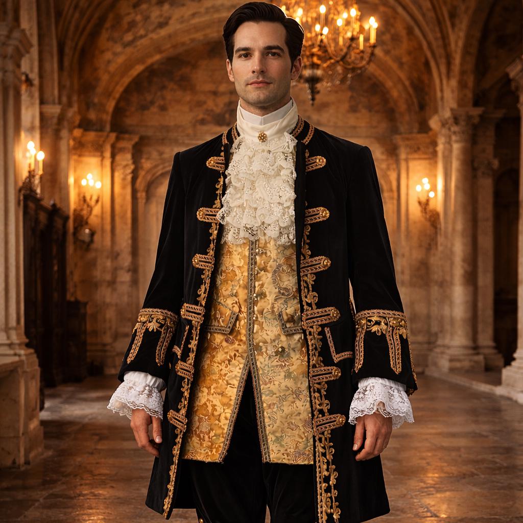 Men’s 18th Century Rococo Baroque Court Suit | Royal Embroidered ...