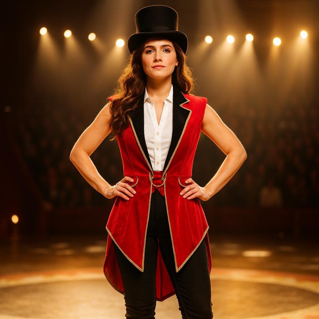 Women's Velvet Ringmaster Costume: Halloween Circus Tailcoat Vest - Etsy