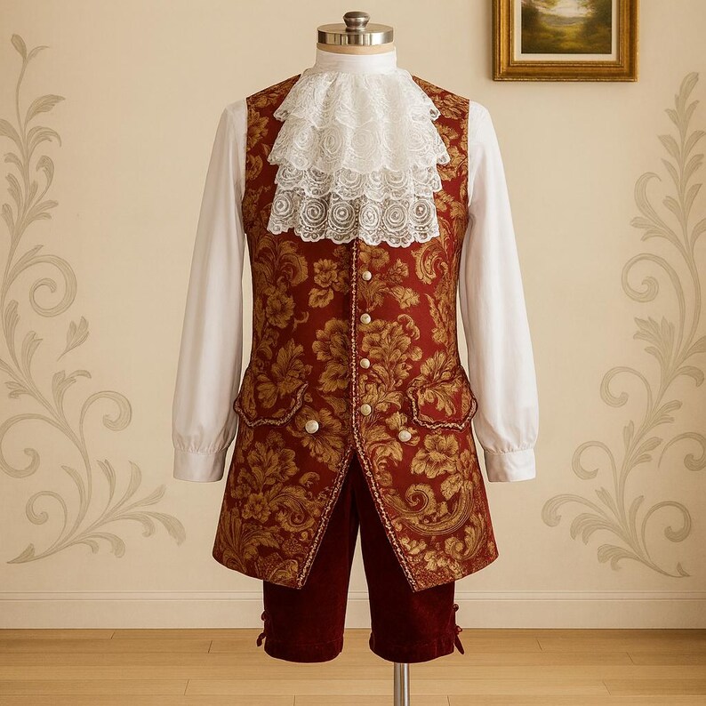 Rococo Baroque Men's Court Suit: Embroidered Royal Blue Prince Outfit ...
